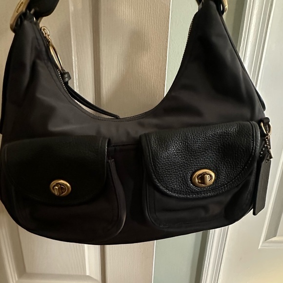 Coach | Bags | Coach Nylon Leather Shoulder Bag | Poshmark